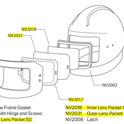 RPB® Nova 2000 Lenses – Inner, Outer, and Tear Off – Blue Dog Blasting